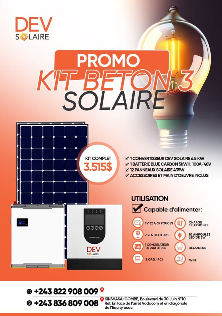 Kit Béton Solaire 3 – Solution solaire 6.5 kW | DEV Solaire